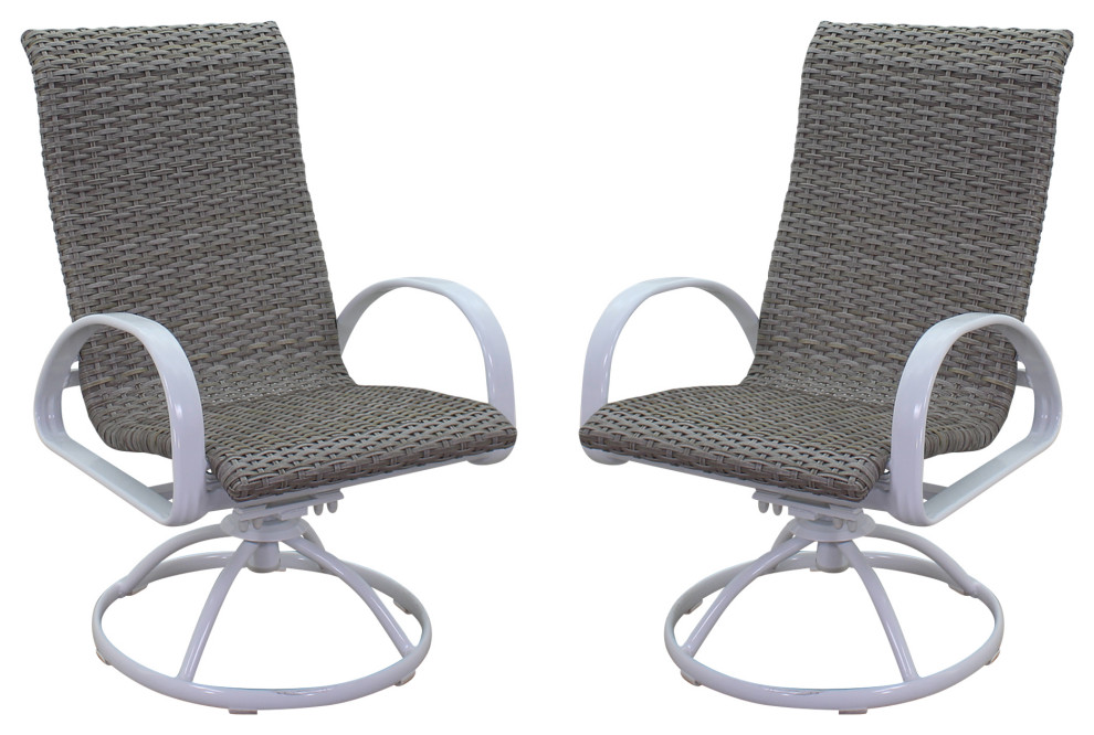 Courtyard Casual Santa Fe Wicker Swivel Rockers, Set of 2 - Tropical ...