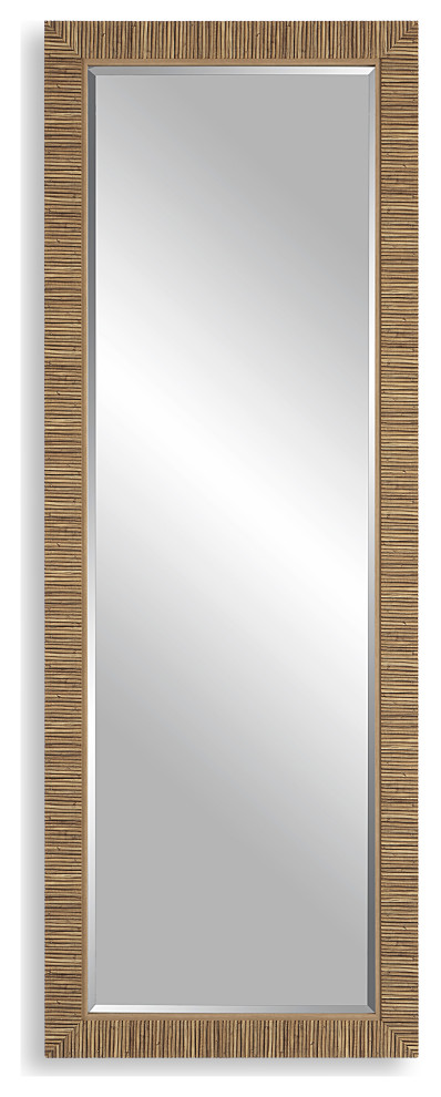 Contemporary 25" x 70" Parer Natural Mirror, 25-in W x 1.65-in D x 70 ...
