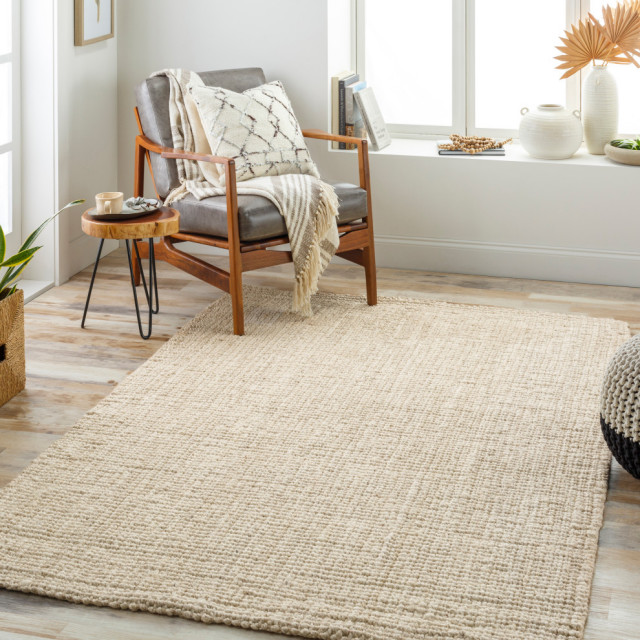 Becki Owens x Surya Calla Ivory Jute Rug, 10' x 14', 10' x 14' - Beach ...