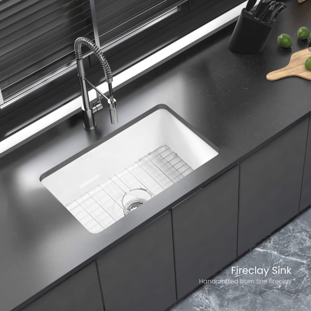 Landis 32″ Fireclay Kitchen Undermount Sink Single Bowl - Contemporary ...
