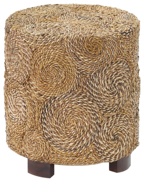 Round Spiral Stool, 18" H x16" Dia. - Tropical - Vanity Stools And ...