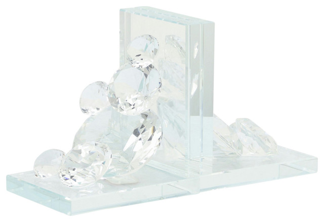S/2 Crystal Diamond Bookends - Bookends - by Morning Design Group, Inc ...