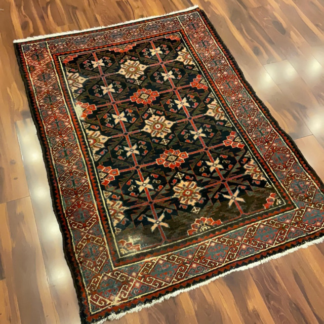 Kaoud Rugs 3.6x5.1 rectangle navy hamadan area rug - Southwestern ...