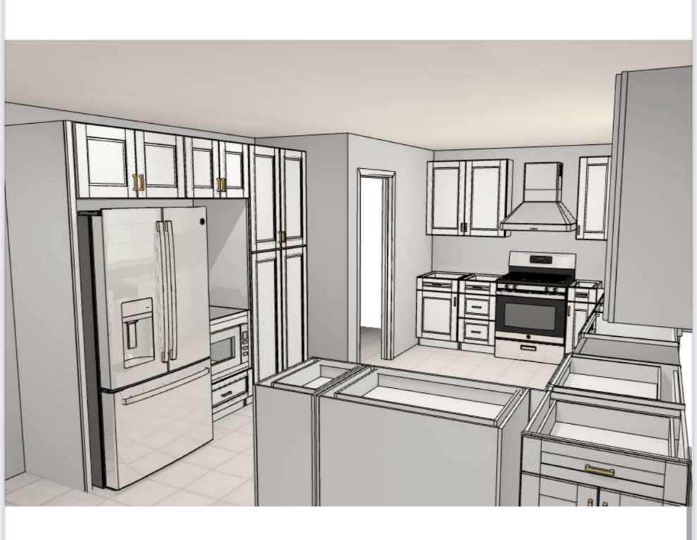 Kitchen advice for remodel - render included