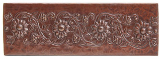 2" X 6" Floral Scroll Tile Liner (TL061) - Traditional - Wall And Floor ...