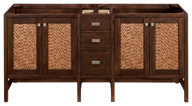 Addison 72" Double Vanity, Mid Century Acacia - Transitional - Bathroom ...