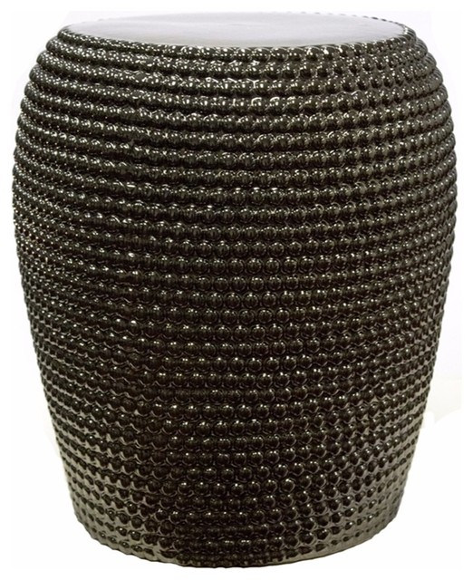 Ceramic Garden Stool, Black - Contemporary - Accent And Garden Stools ...