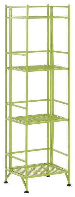 Xtra Storage 4 Tier Folding Metal Shelf - Contemporary - Utility ...