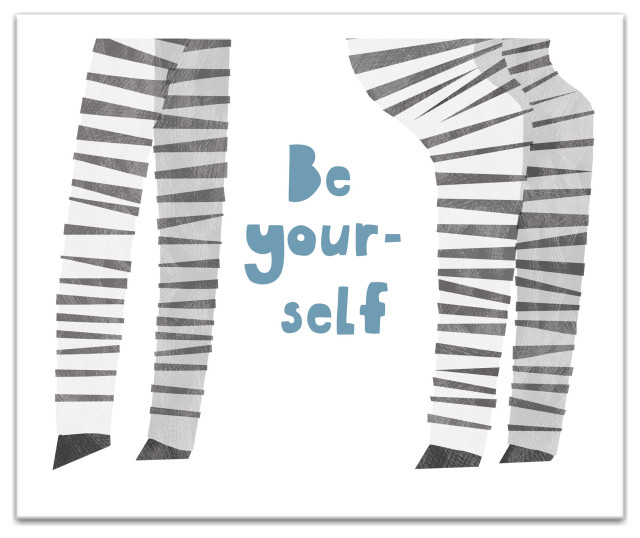Be Yourself Zebra Wall Art, 24x20 - Contemporary - Prints And Posters ...