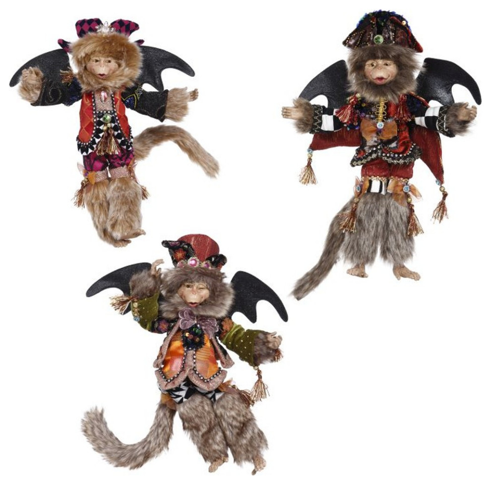 Mark Roberts 2020 Collection Flying Halloween Monkey, Assortment of 3 ...