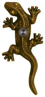 Brass Lizard / Gecko Doorbell in 4 Finishes - Contemporary - Doorbells ...