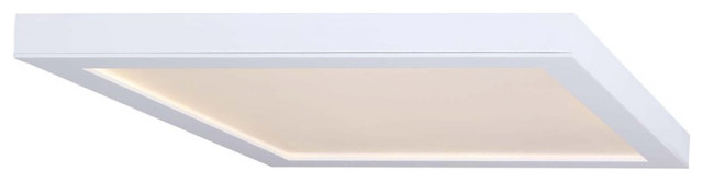 Canarm LED Disc Square Flush Mount, 3000K, Matte White - Modern ...