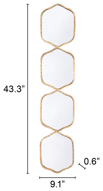Four Hex Mirror Gold - Contemporary - Wall Mirrors - by Beyond Design ...
