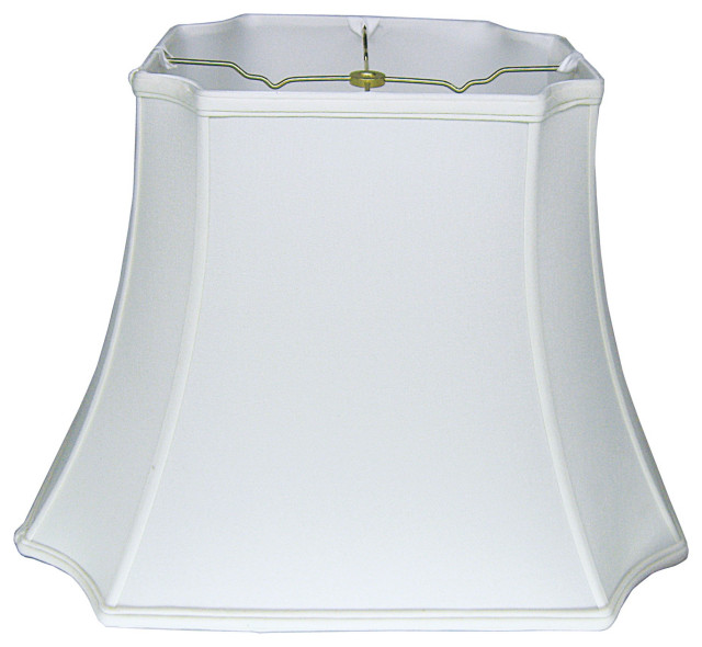 13" Snow Inverted Rectangle Shantung Lampshade - Traditional - Lamp ...