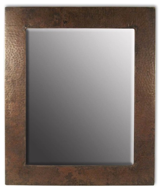 Large Sedona Rectangle Mirror in Antique - Traditional - Bathroom Mirrors - by Buildcom | Houzz
