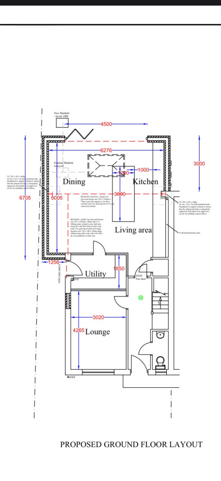 6m x 6.2m open plan kitchen/living/diner | Houzz UK