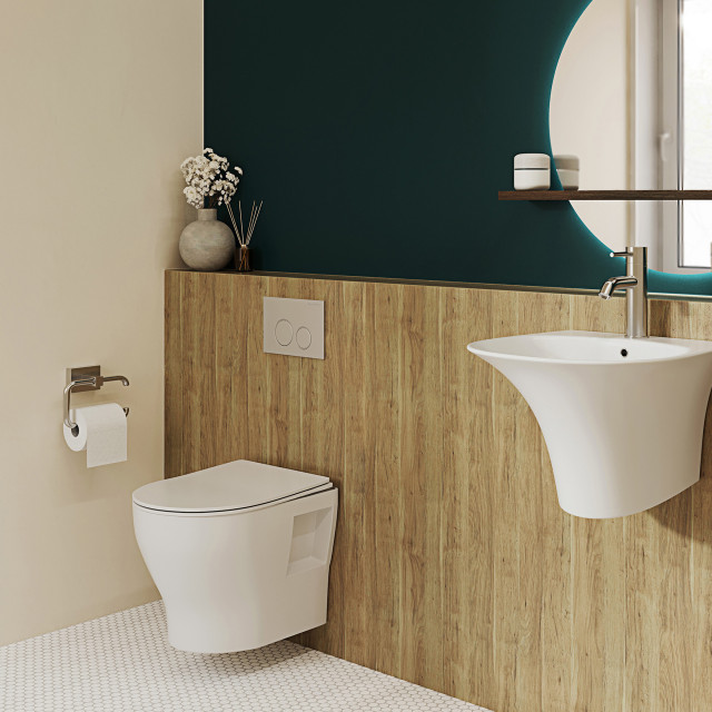 Ivy II Wall-Hung Elongated Toilet Bowl - Contemporary - Toilets - by ...