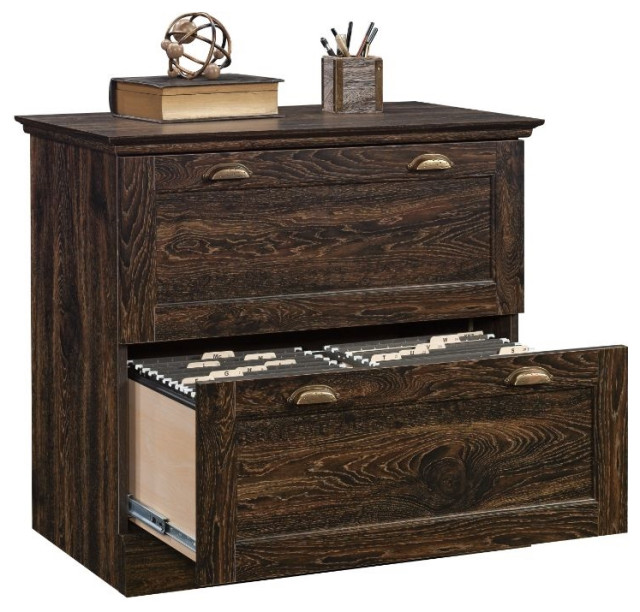 Sauder Barrister Lane Engineered Wood and Metal Lateral File Cabinet in ...