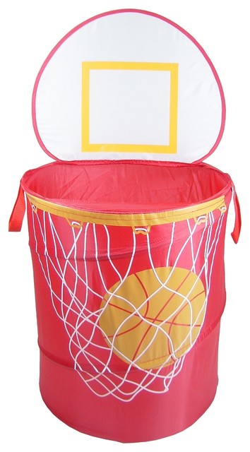 Redmon Bongo Buddy, Basketball Pop Up Hamper, Red - Contemporary - Kids ...