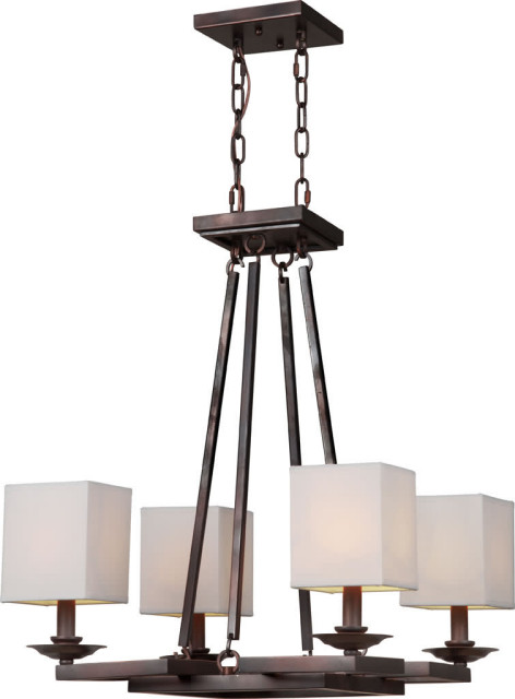 Forte Lighting 7038-04 4 Light 1 Tier Chandelier - Transitional ...