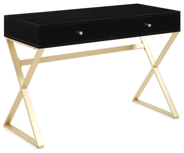 42" Home Office Writing Computer Desk, X-Shaped Legs - Contemporary ...