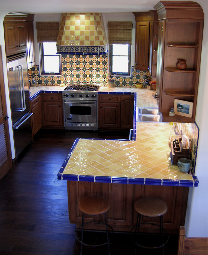 Spanish Revival Style Kitchen in Santa Barbara - Mediterranean ...