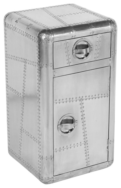 Aviator Side Table With 1 Drawers - Industrial - Side Tables And End ...