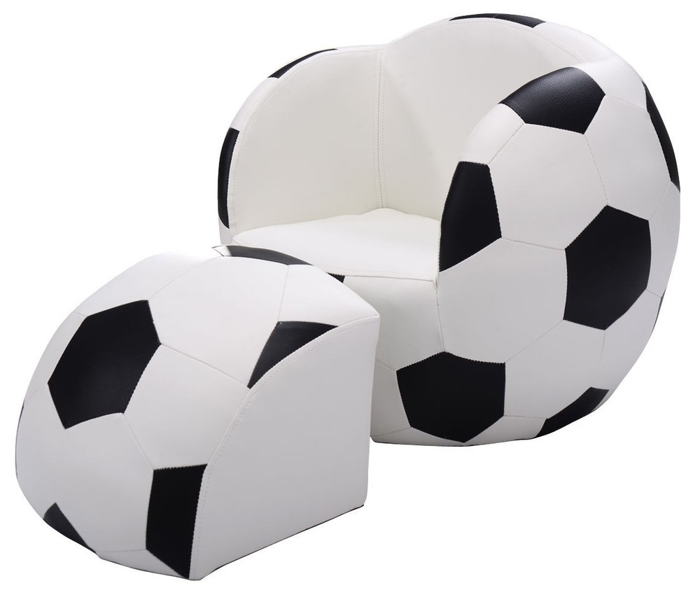 Football Shaped Kids Sofa Couch With Ottoman - Contemporary - Kids ...