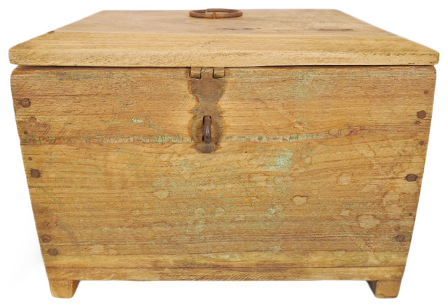 Consigned Vintage Small Wood Box - Rustic - Decorative Boxes - by ...