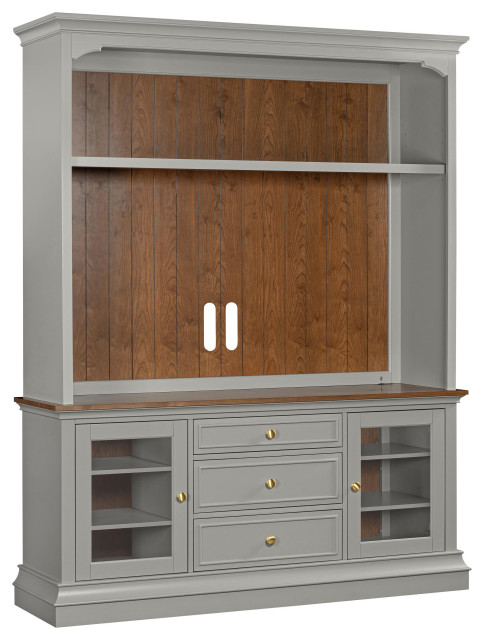Hudson Gray Entertainment Center - Transitional - Entertainment Centers ...