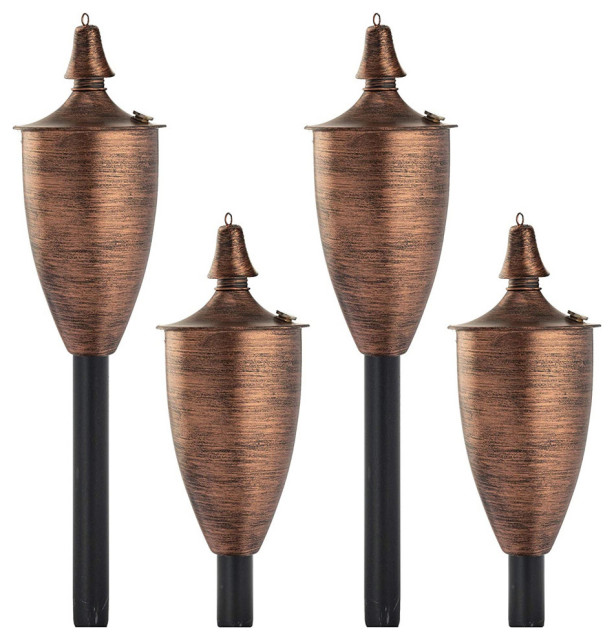 Large Elegant Tiki Style Torch With Pole and Snuffer - Transitional ...