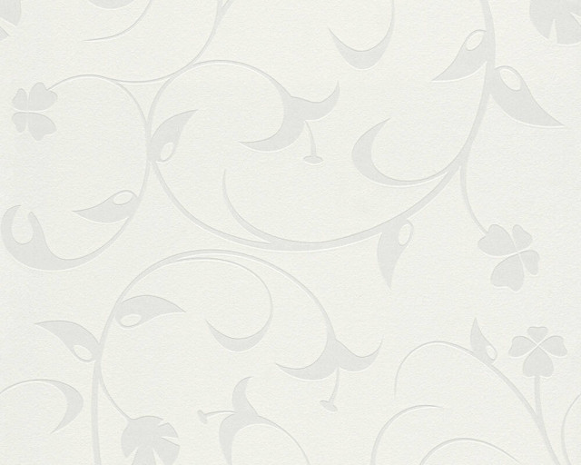 Modern Floral Textured Wallpaper, Flowers and Leaves, Sample ...