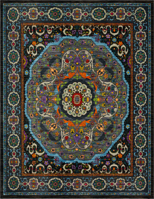 Mohawk Home Andile Black 3' x 5' Area Rug, 5' x 8' - Traditional - Area ...