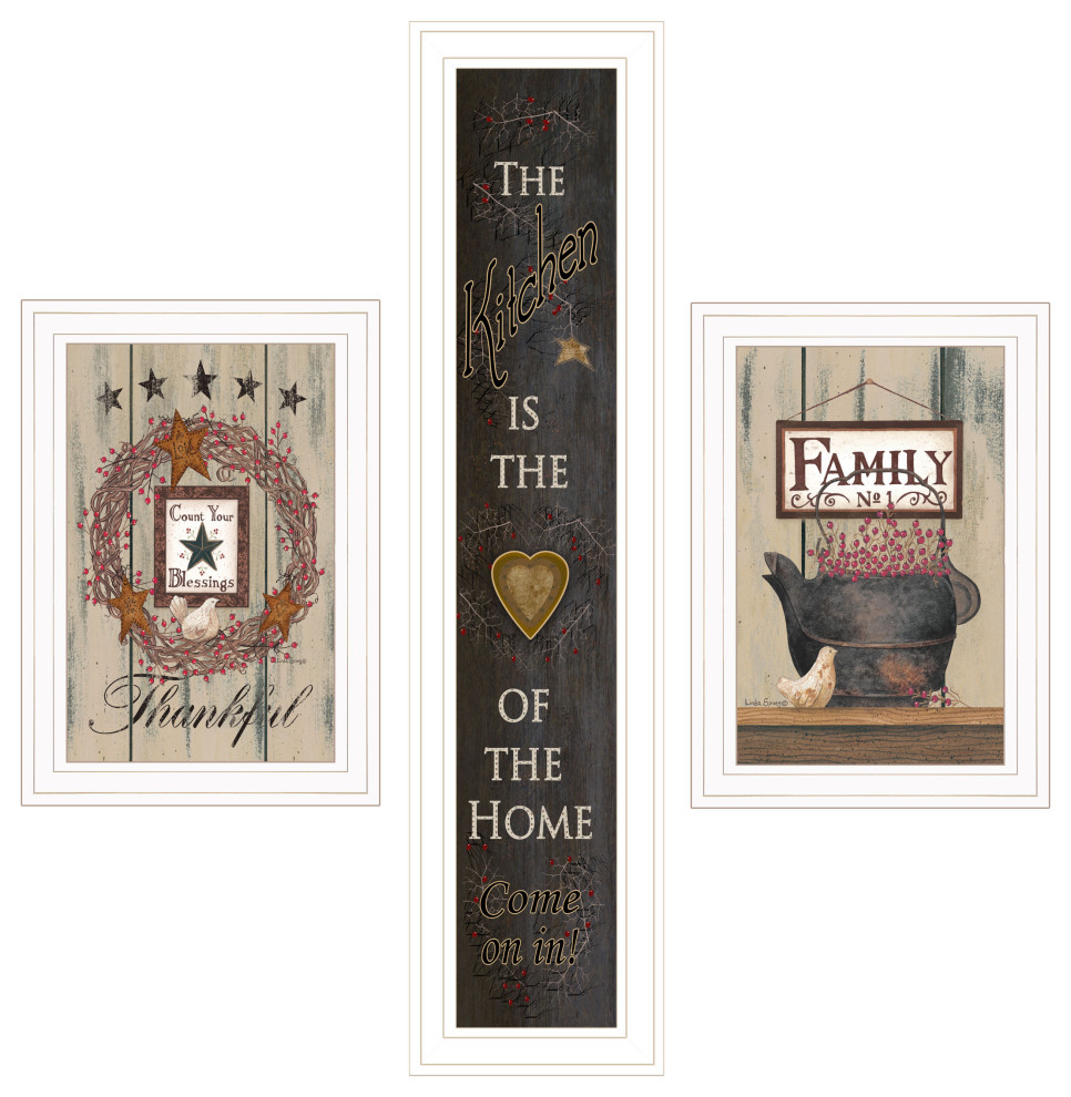 "The Primitive Kitchen vignette" 3-Piece By Trendy Decor 4U, White ...