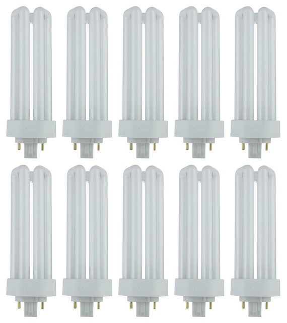 10 Pack Sunlite 32 Watt Plt 4 Pin Triple Tube, Gx24Q 3 Base, Warm White - Contemporary - Compact ...