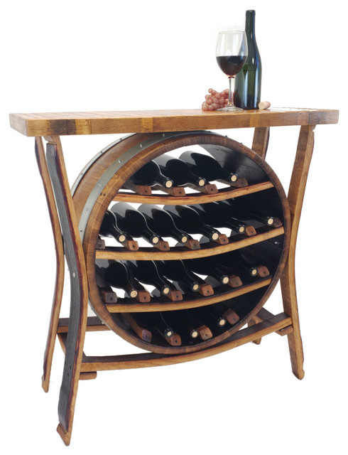Wine Barrel 17 Bottle Wine Rack - Farmhouse - Wine Racks - by Central ...