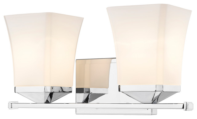 Darcy Two Light Vanity, Chrome - Transitional - Bathroom Vanity ...