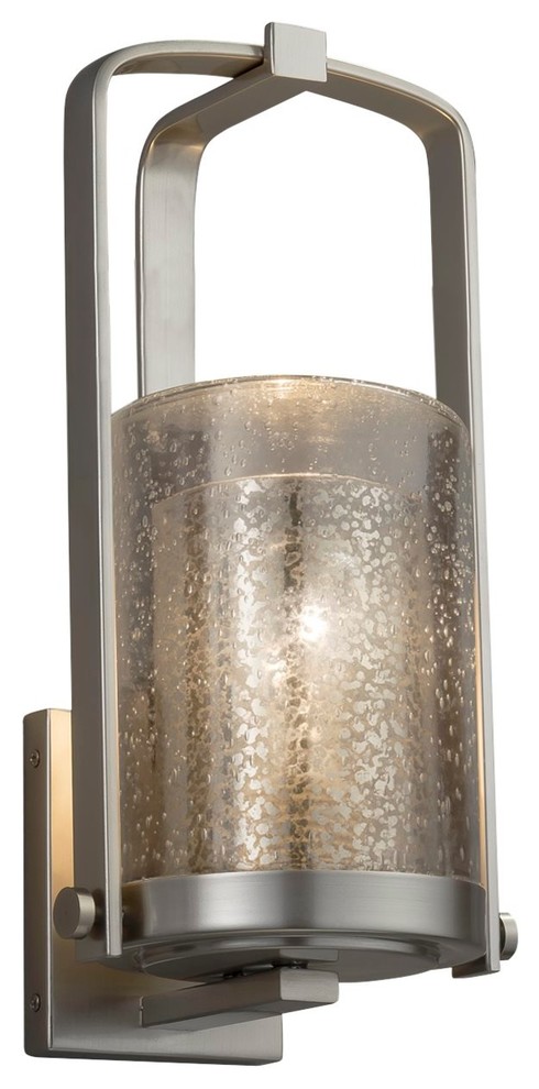 Justice Designs Fusion Atlantic Small Outdoor Wall Sconce - Brushed ...