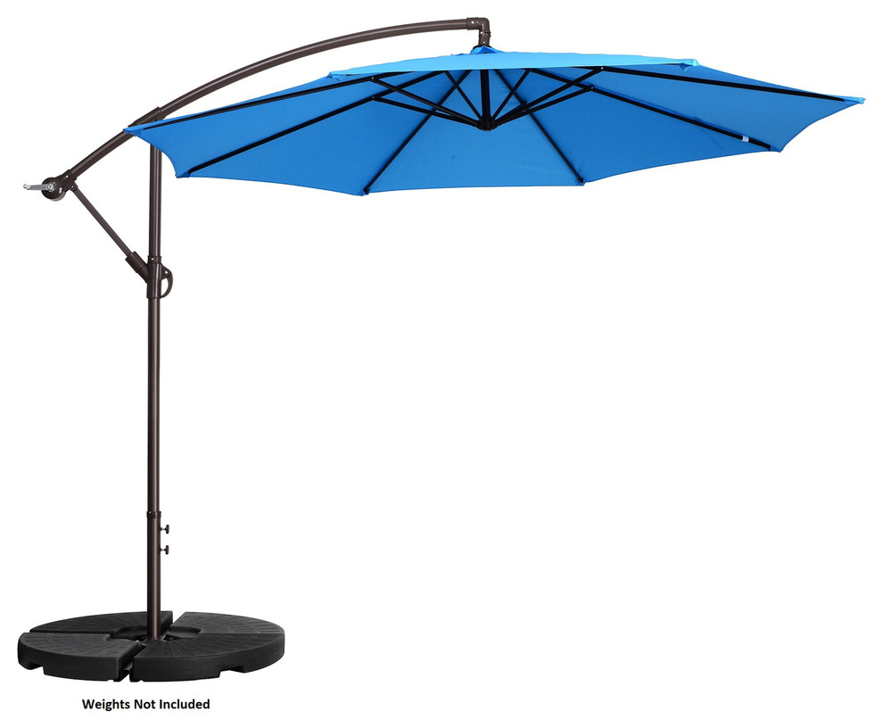 Villacera 10' Patio Umbrella With 8 Steel Ribs Aluminum Pole and ...