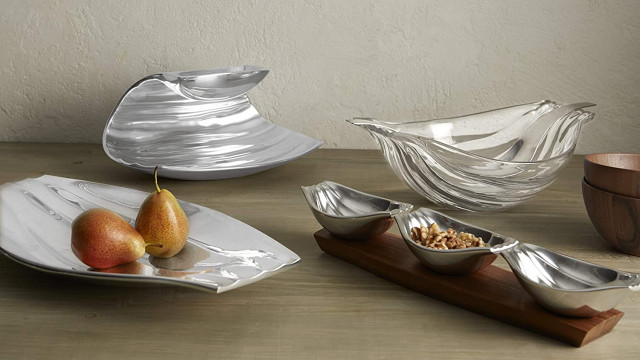 Nambe Drift Chip and Dip Set - Contemporary - Chip And Dip Sets - by ...