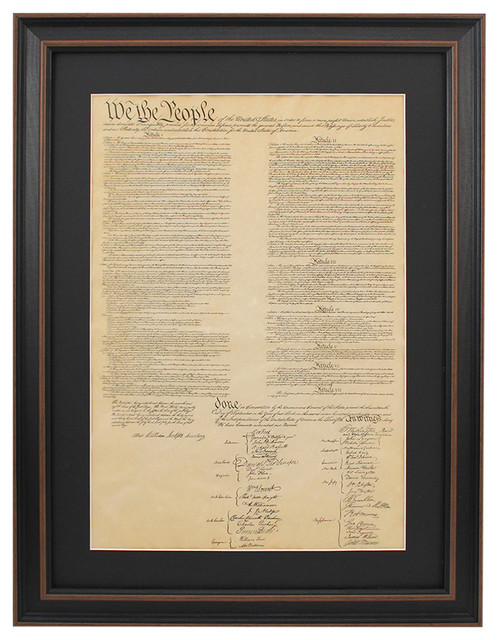 Framed and Matted United States Constitution - Traditional - Prints And ...