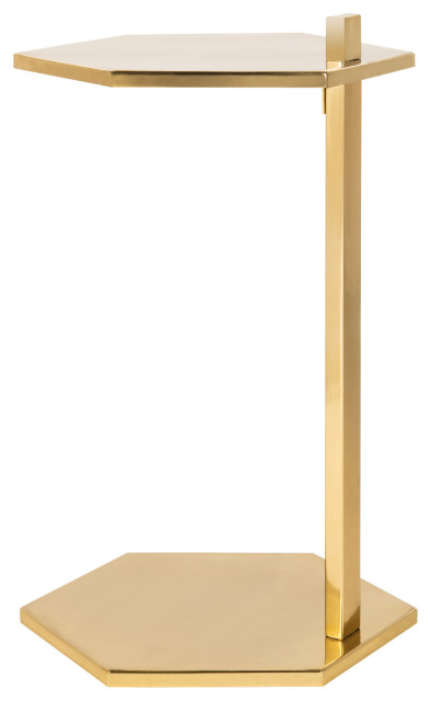 Safavieh Aurea Hexagon C Table, Gold, #N/A - Contemporary - Side Tables ...