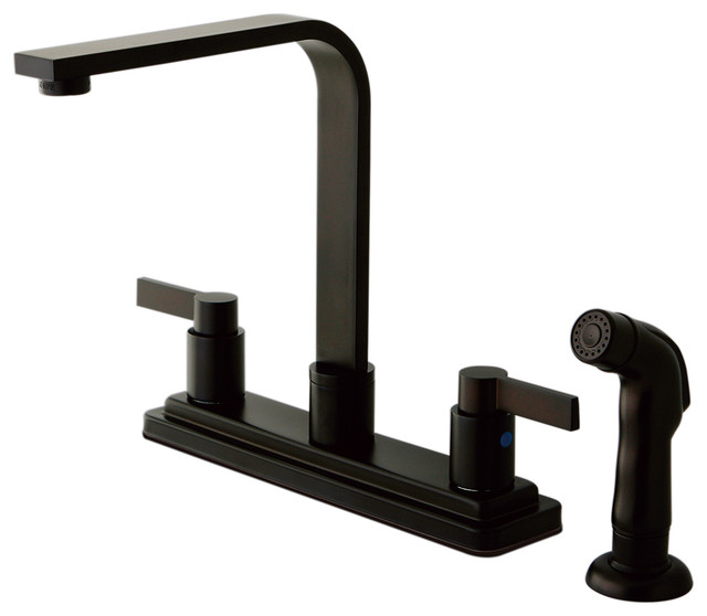 NUVO FUSION Euro high Rise Spout Kitchen Faucet With Side Sprayer ...