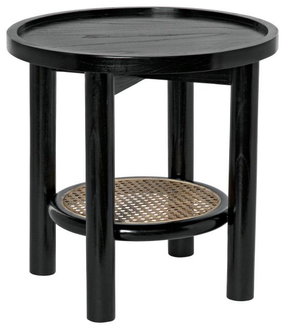 Hide Away Side Table, Charcoal Black - Tropical - Side Tables And End ...