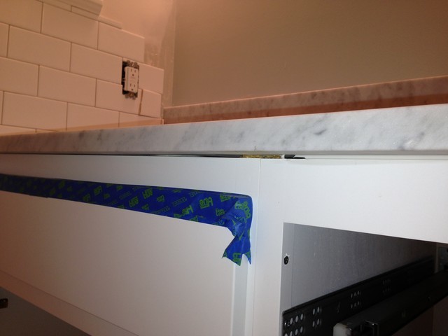 Gap between countertop and cabinet. Is this acceptable?