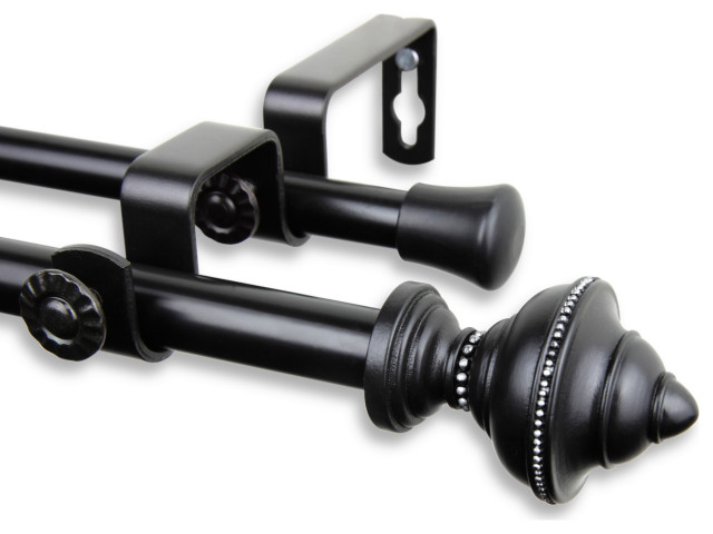 Riley 5/8" Double Curtain Rod, 28-48" - Traditional - Curtain Rods - by ...