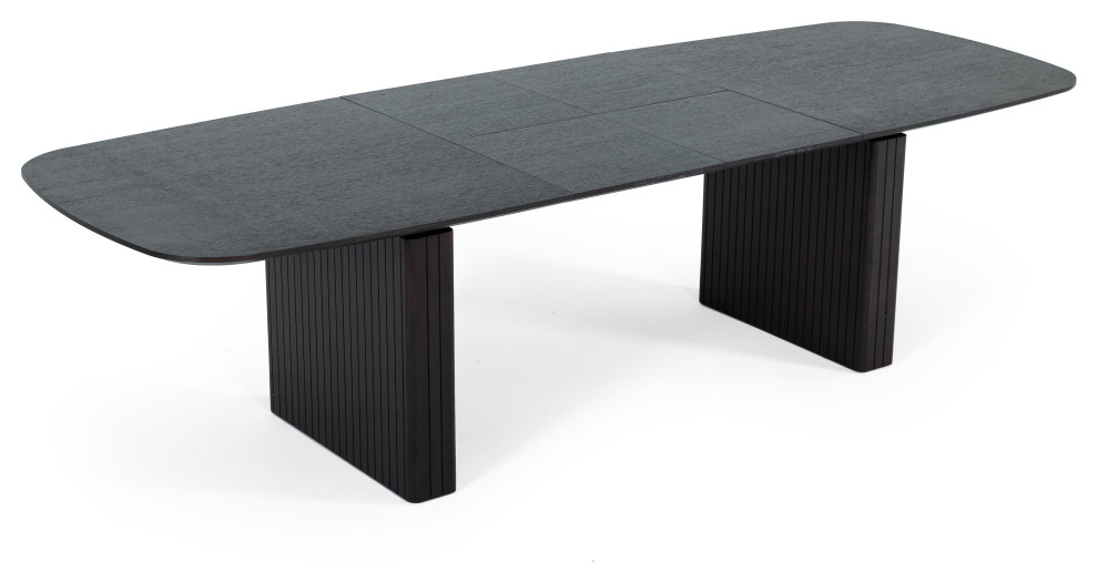 Modrest Calhoun Modern Smoked Oak Extendable Dining Table ...