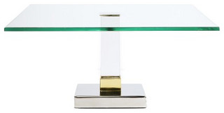 Square Glass Cake Stand with Acrylic Stem - Contemporary - Dessert And ...