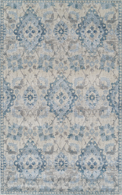 Addison Wellington Vintage Damask Area Rug, 9'6"x13'2" - Contemporary ...