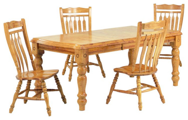Sunset Trading Oak Selections 72" Extendable Wood Dining Table in Oak ...